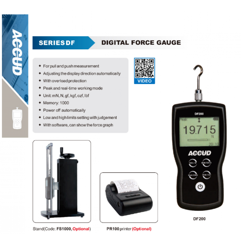 Accud Dijital Dinamometre/DF 200